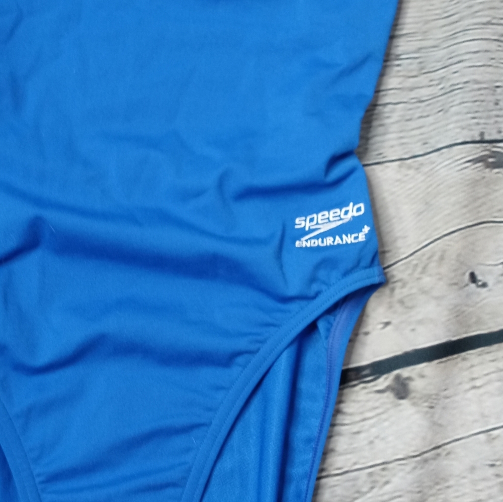 Speedo Endurance Blue One Piece Swimsuit Bathing - Gem